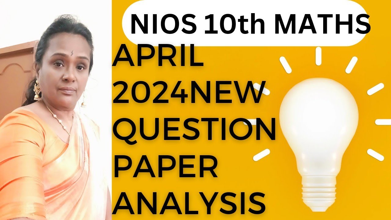 NIOS 10th MATHS APRIL 24 EXAM NEW SAMPLE QUESTION PAPER MARKING SCHEME ...