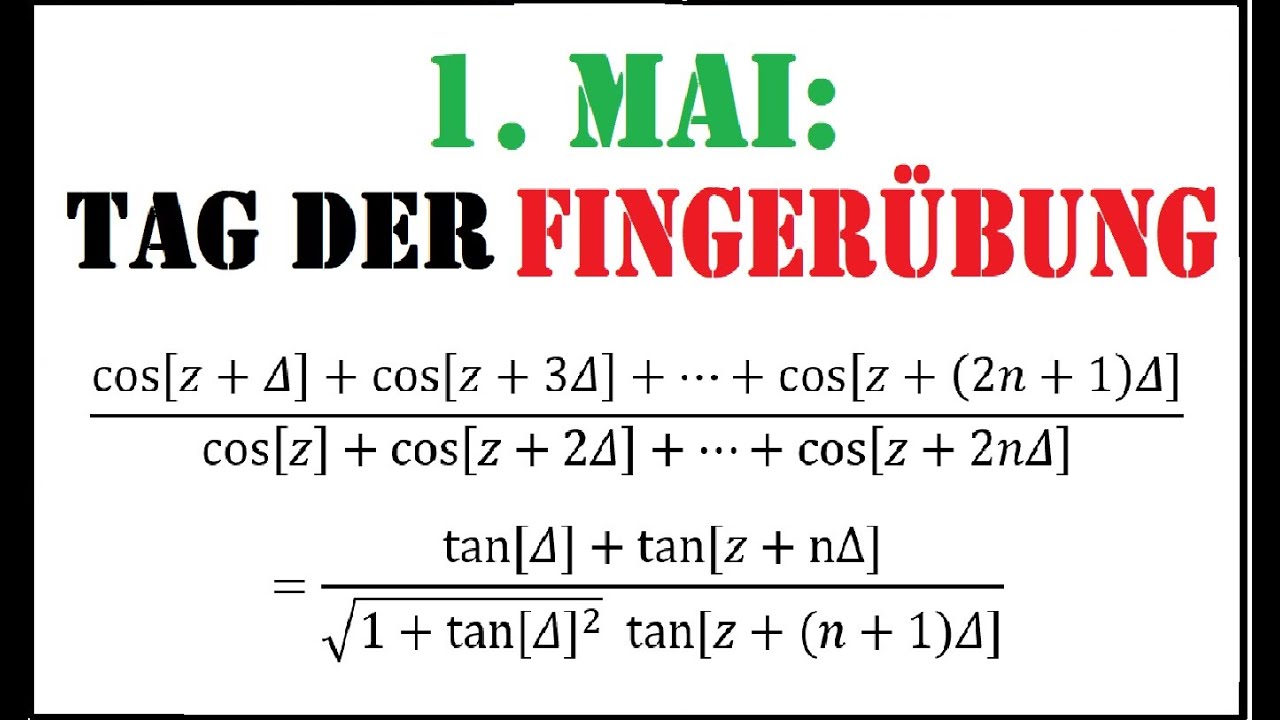 Die Differenzen-Methode: Der Quotient zweier Cosinus-Reihen - YouTube