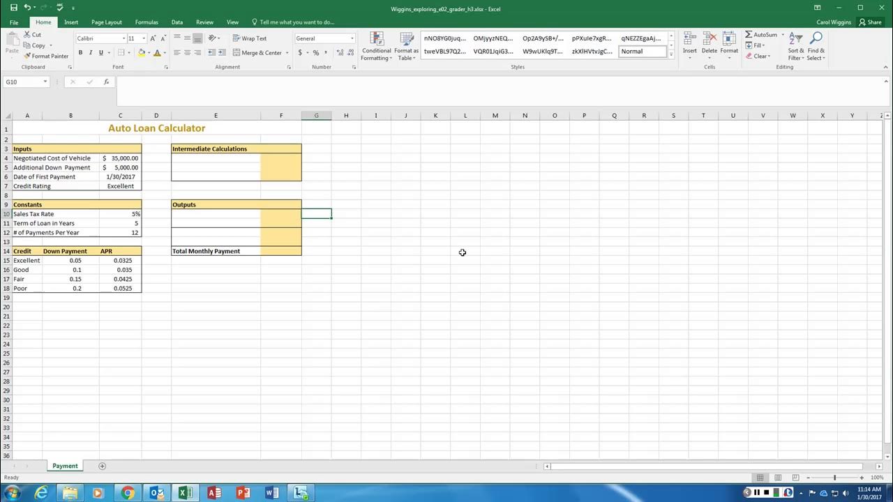 Excel Chapter 2 Guided Project - YouTube