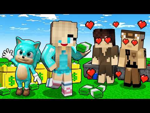 BERCA VE KIZ BEBEK SONİC ZENGİN OLUP FAKİR ERKEKLERİ ETKİLEDİ - Minecraft
