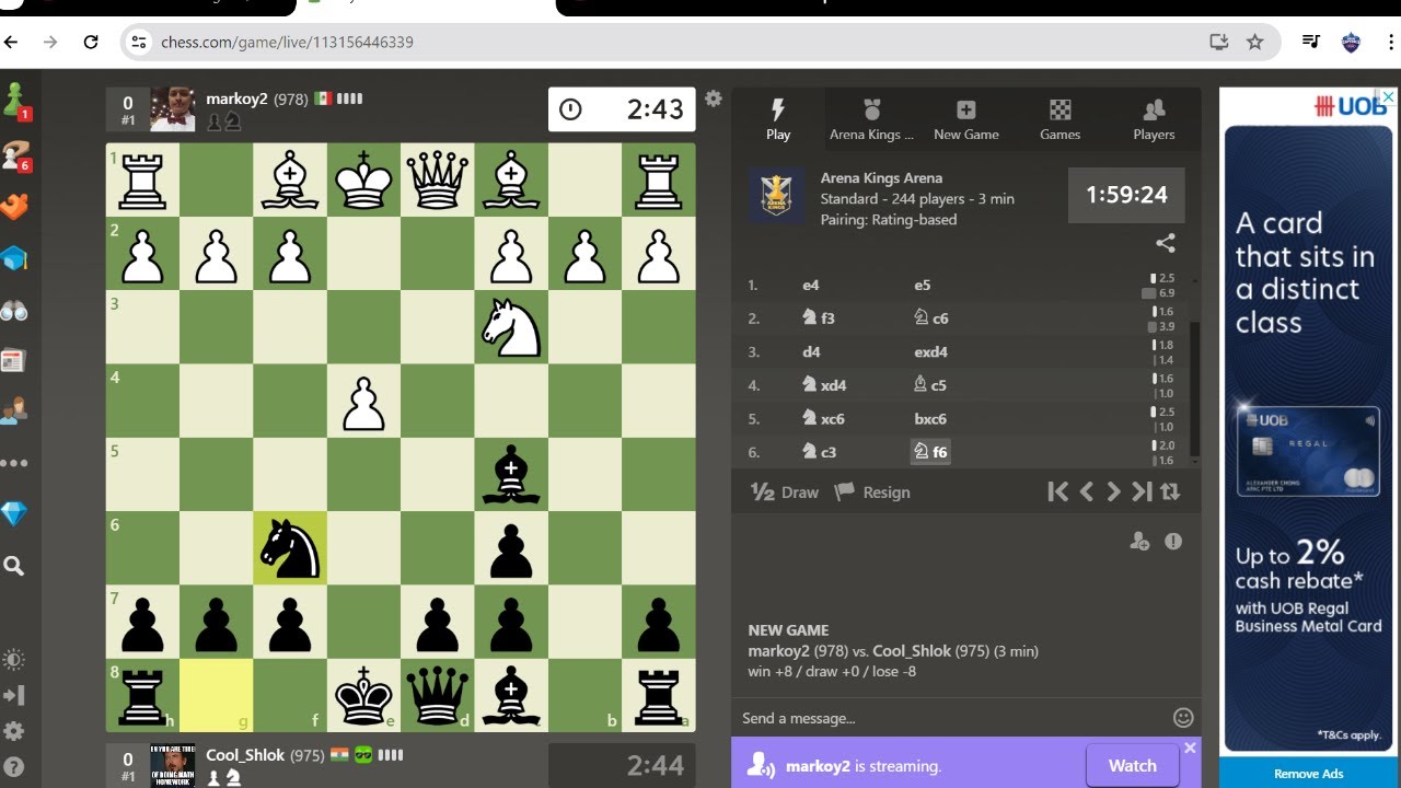 Live playing chess online and with viewers - YouTube