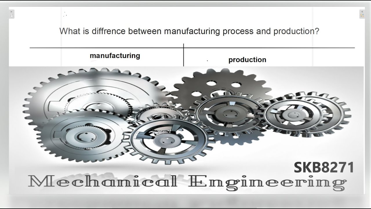Diffrence between manufacturing process and production ? manufacturing ...