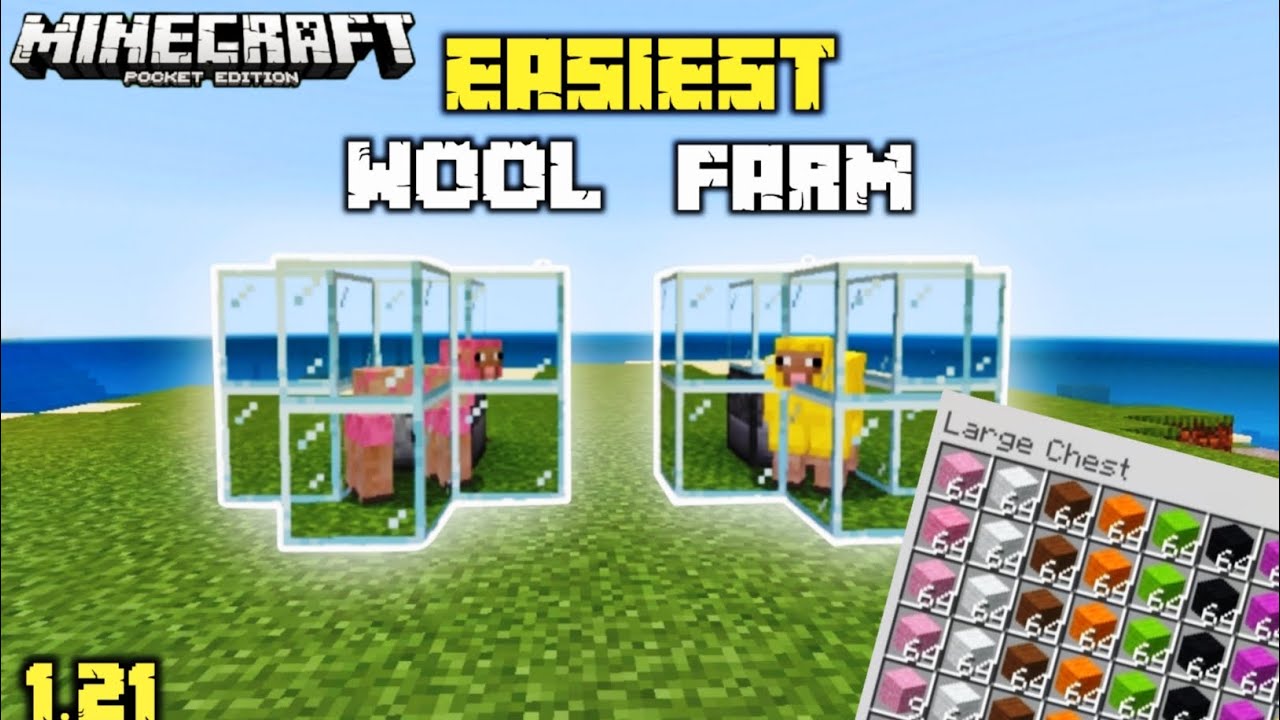 EASIEST WOOL FARM IN MINECRAFT 1.21+ - YouTube