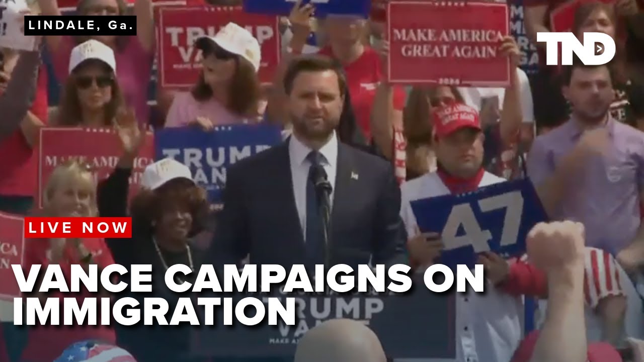 Vance campaigns on immigration in Georgia - YouTube