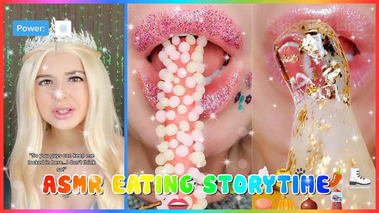 🌈💖 ASMR EATING STORYTIME 💖 POV @briannamizura @marrkadams89 Storytime ...