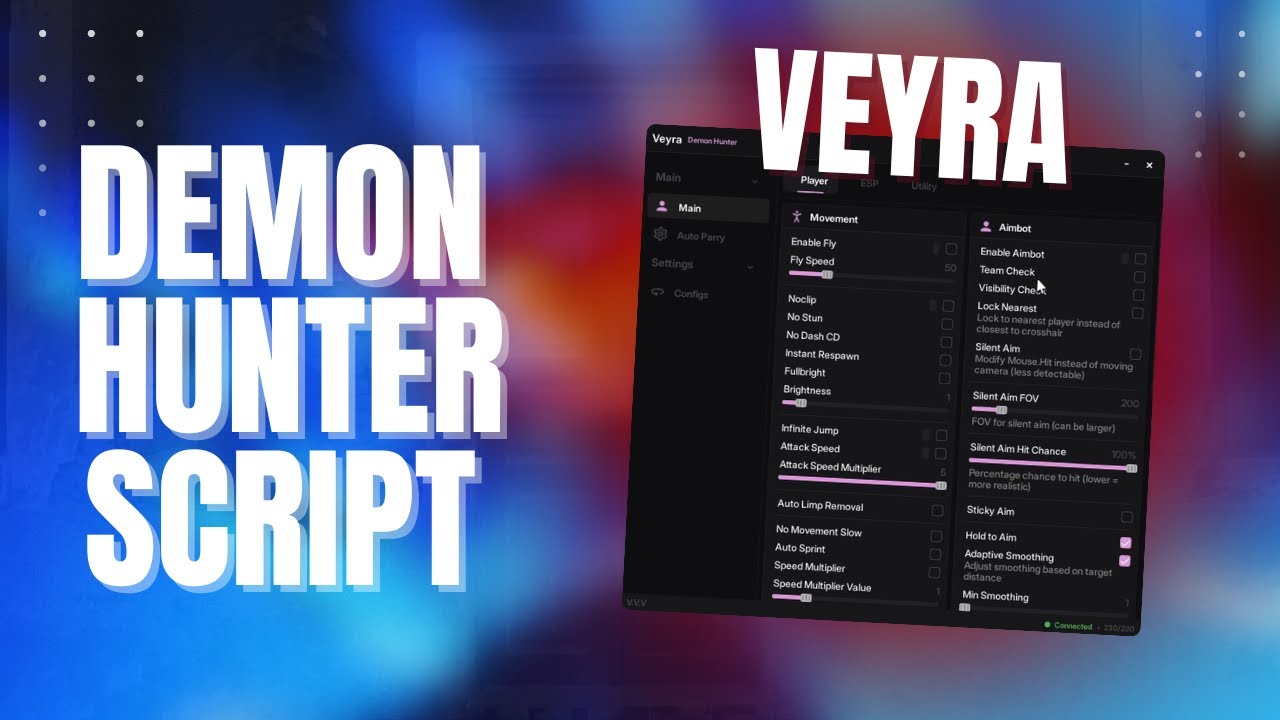 BEST Demon Hunter Script - Veyra | Auto Farm | Auto Parry | Auto ...
