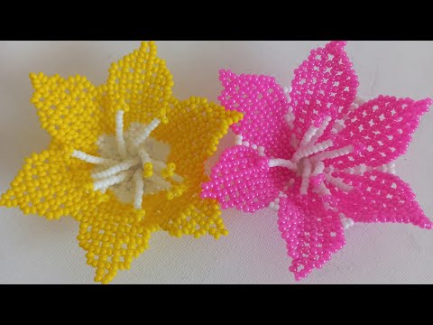 kum boncuktan çiçek yapımı ister toka ister tesbih ister broş yapabilirsiniz (part 2)