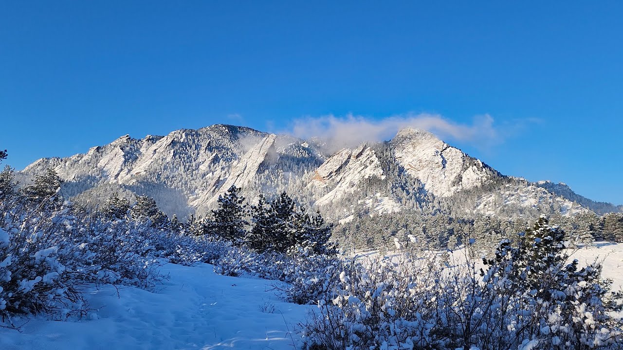 Flatirons Winter Sunrise Enchanted Mesa Boulder Colorado 1/31/2023 ...