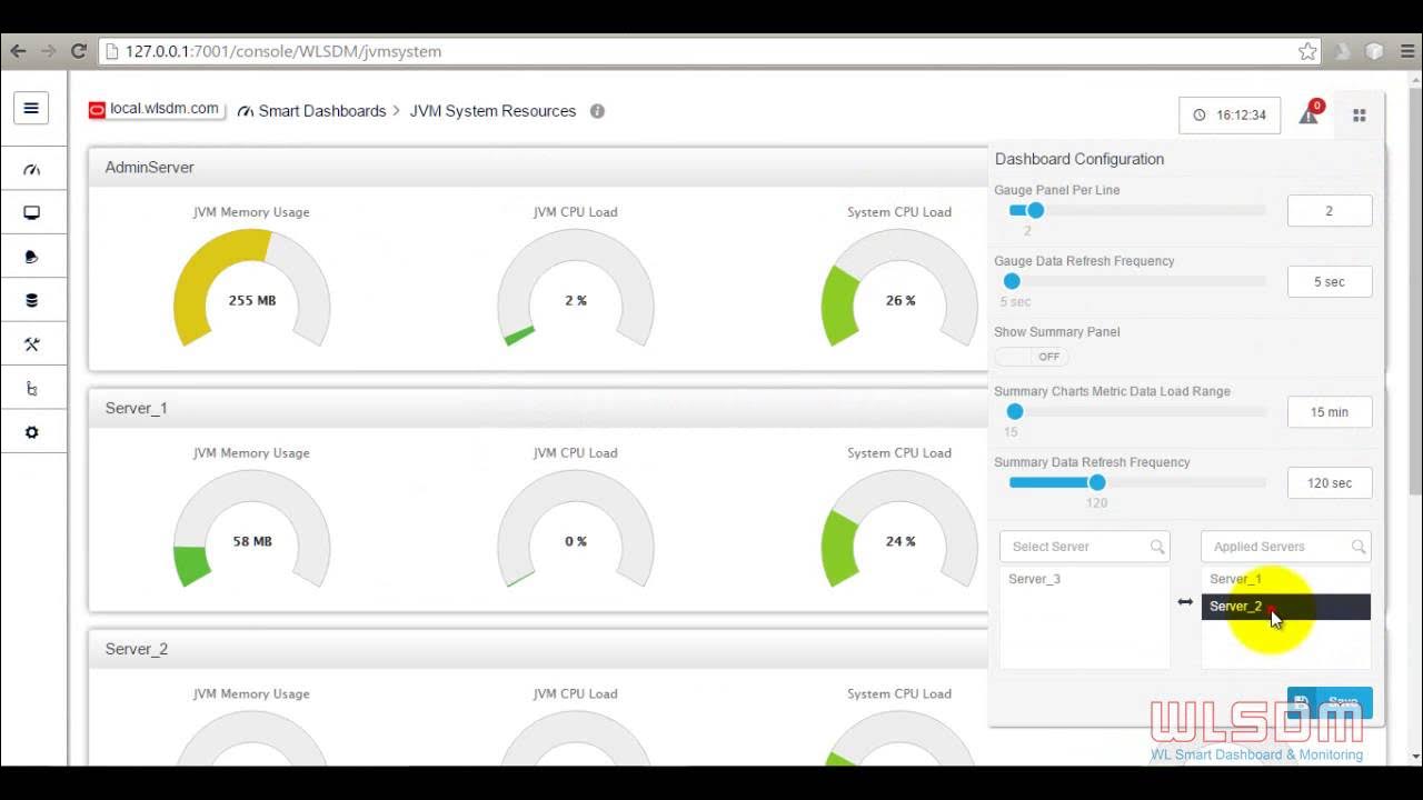 WLSDM: WebLogic JVM System Resources Dashboard Tutorial - YouTube