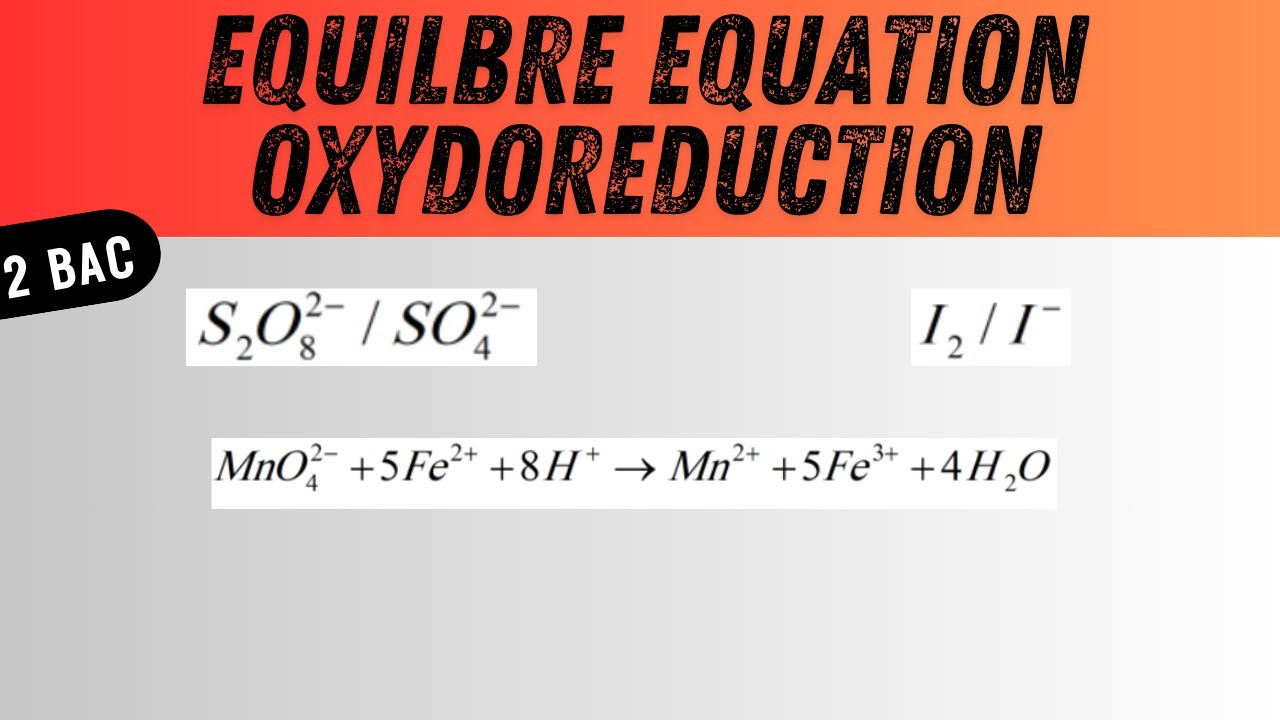 les réactions oxydoréduction - Les astuces D'équilibre l'équation bilan ...