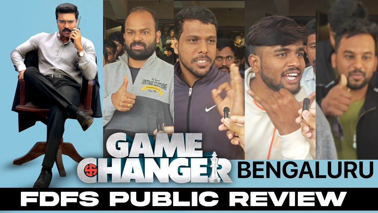 Game Changer FDFS Public Review | Bengaluru | V Cinema - YouTube