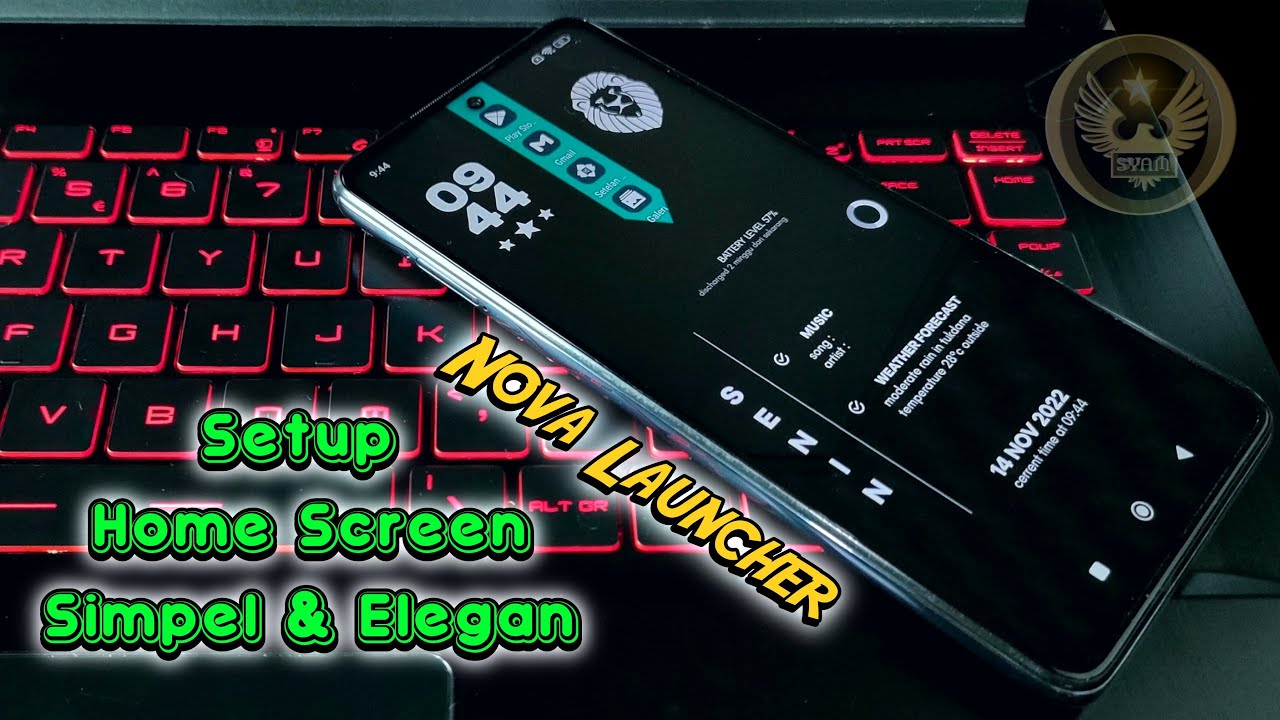 Setup Nova Launcher Terbaru Tema Gelap - YouTube
