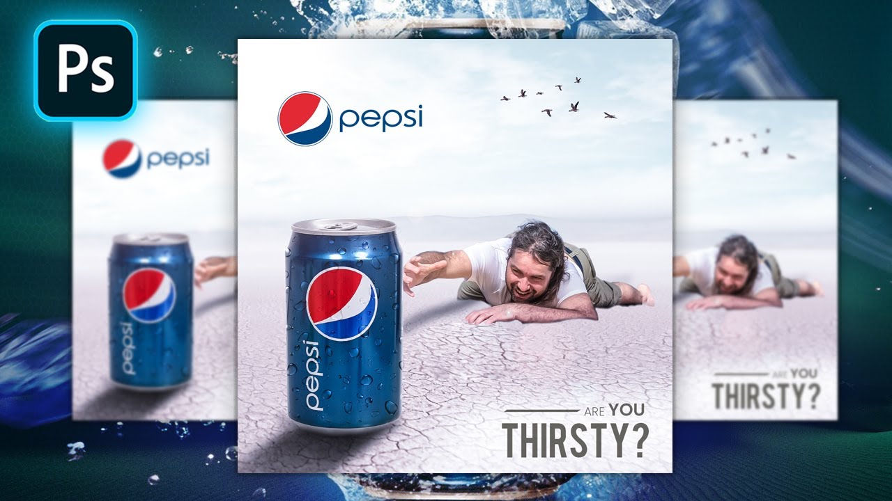 Pepsi Creative Social Media Post Design | Photoshop Tutorial - YouTube