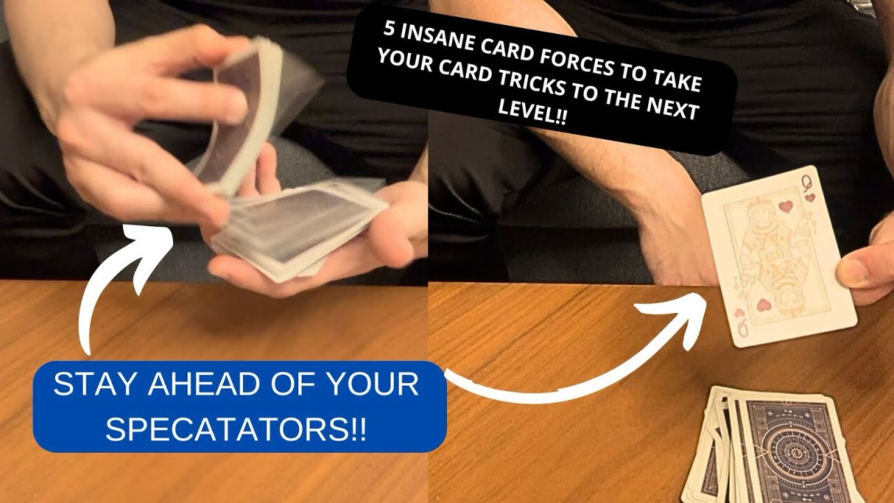 Best 5 Card Forces for Card Tricks Tutorial!! - YouTube