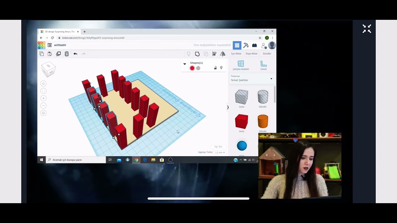 Anıtkabir Tasarımı 3D Tinkercad - YouTube