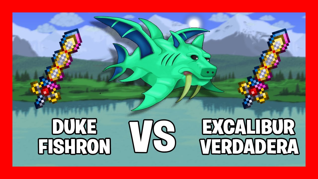 🟢 DUKE FISHRON Terraria - Duke Fishron VS Espada EXCALIBUR Verdadera ...