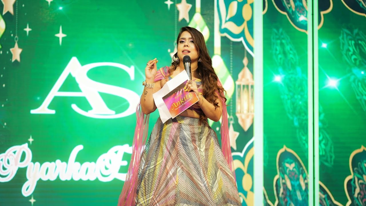 Anchor Ankita hosting a super entertaining sangeet night - YouTube