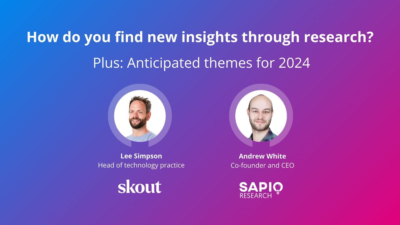 How do you find new insights though research? - Skout PR x Sapio ...