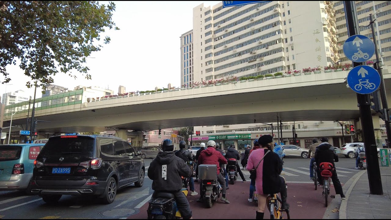 Changning Street｜Wuyi road｜Tour Shanghai 4K｜inner ring road Zhongshan ...