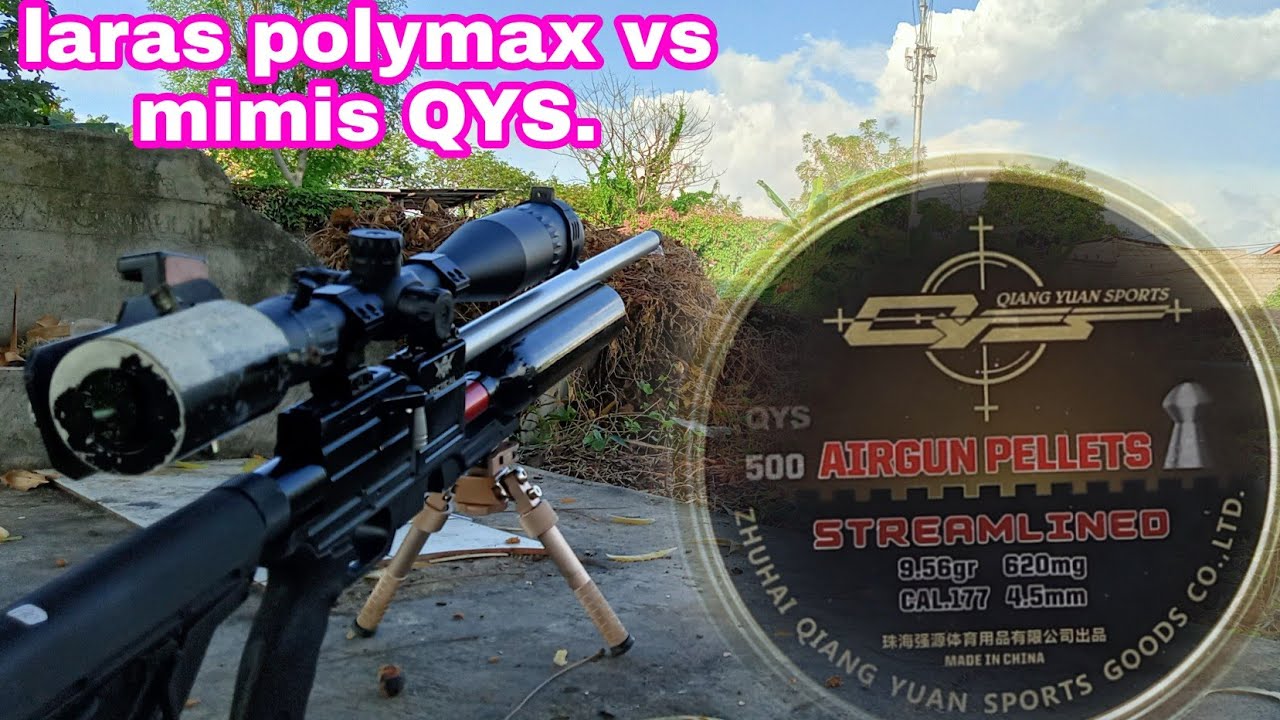 TES MIMIS QYS STREAMLINED 9.56 GR,CAL .177 ,VS LARAS POLYMAX ⛔ - YouTube