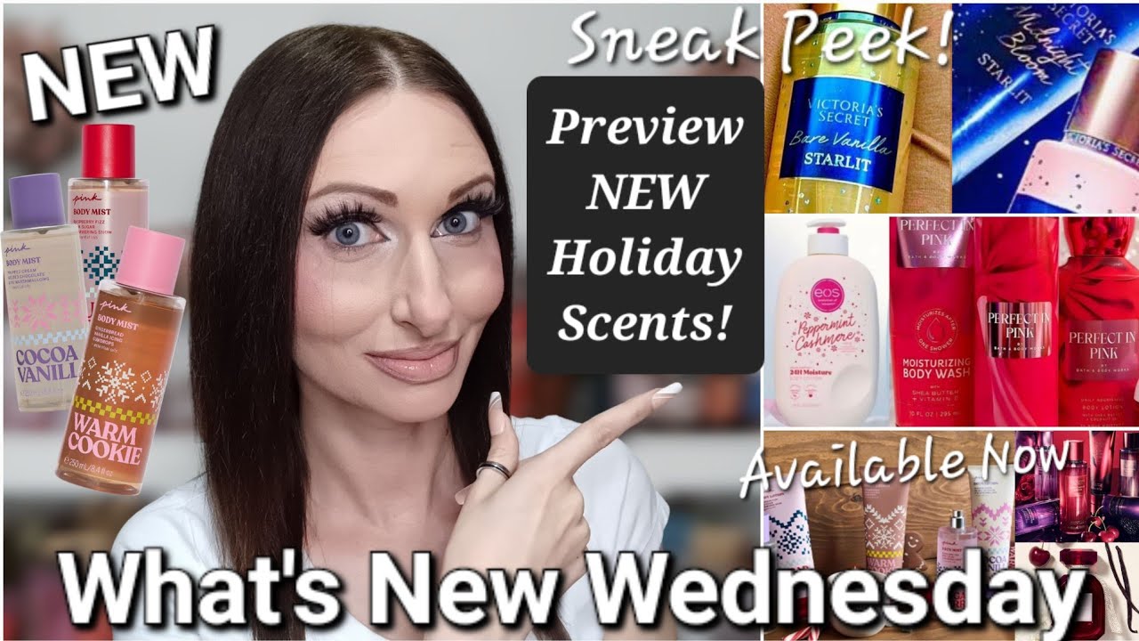 Sneak PEEK!!😍👉 Preview NEW Holiday Scents☃️🎄 | Bath & Body Works, Victoria's Secret, EOS, Pink🎀😘 ...
