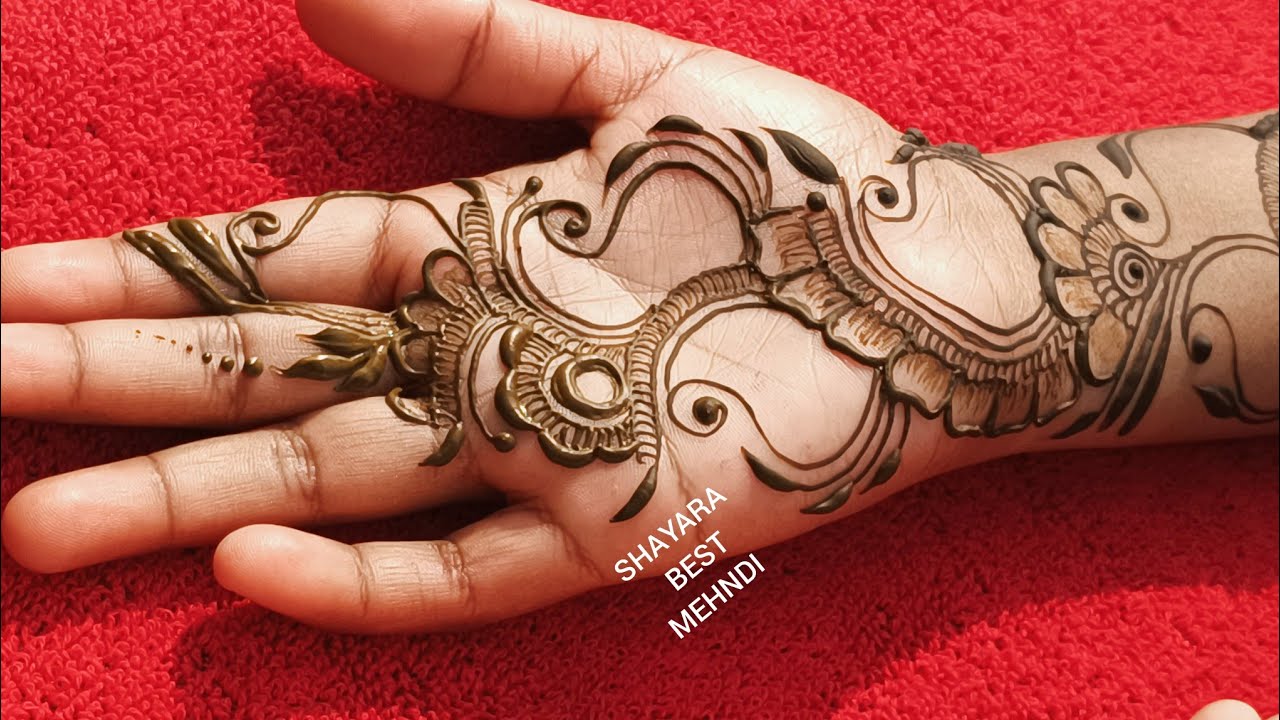 Unique Mehndi Design//Latest Floral mehndi design//Shaded henna design ...