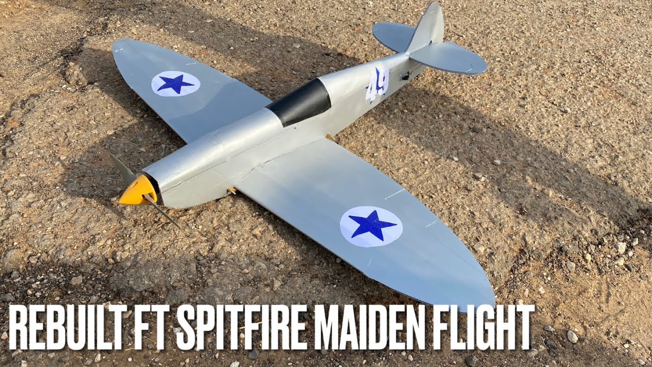 Rebuilt Group build FT Spitfire Maiden flight - YouTube
