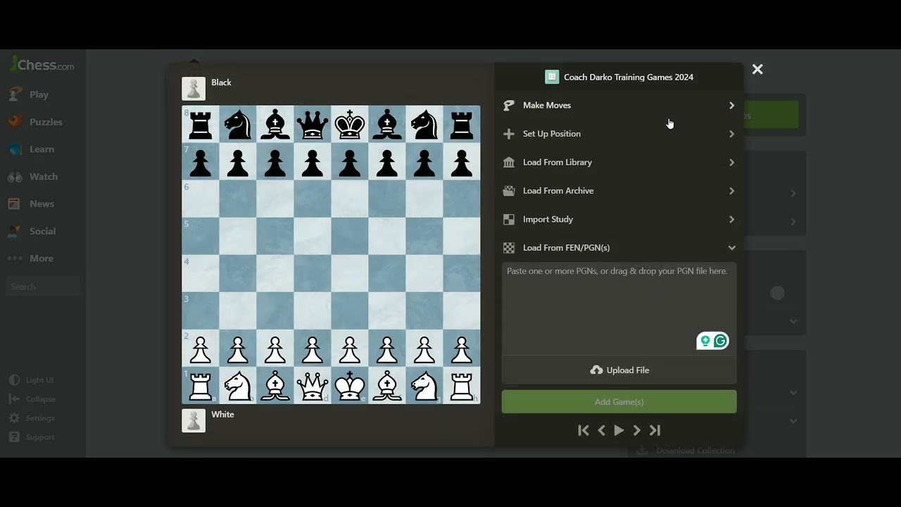 How to Save Multiple Chess.com Games to a Library Folder - YouTube