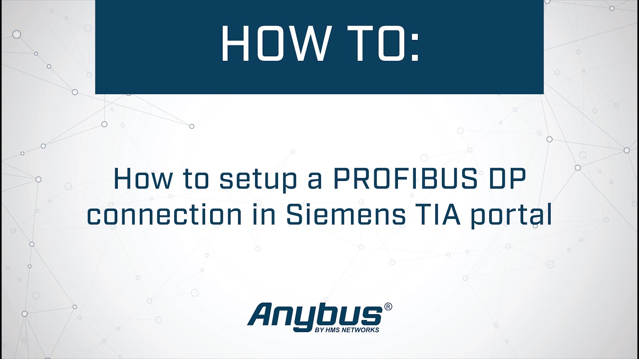 How to setup a PROFIBUS DP connection in Siemens TIA portal - YouTube
