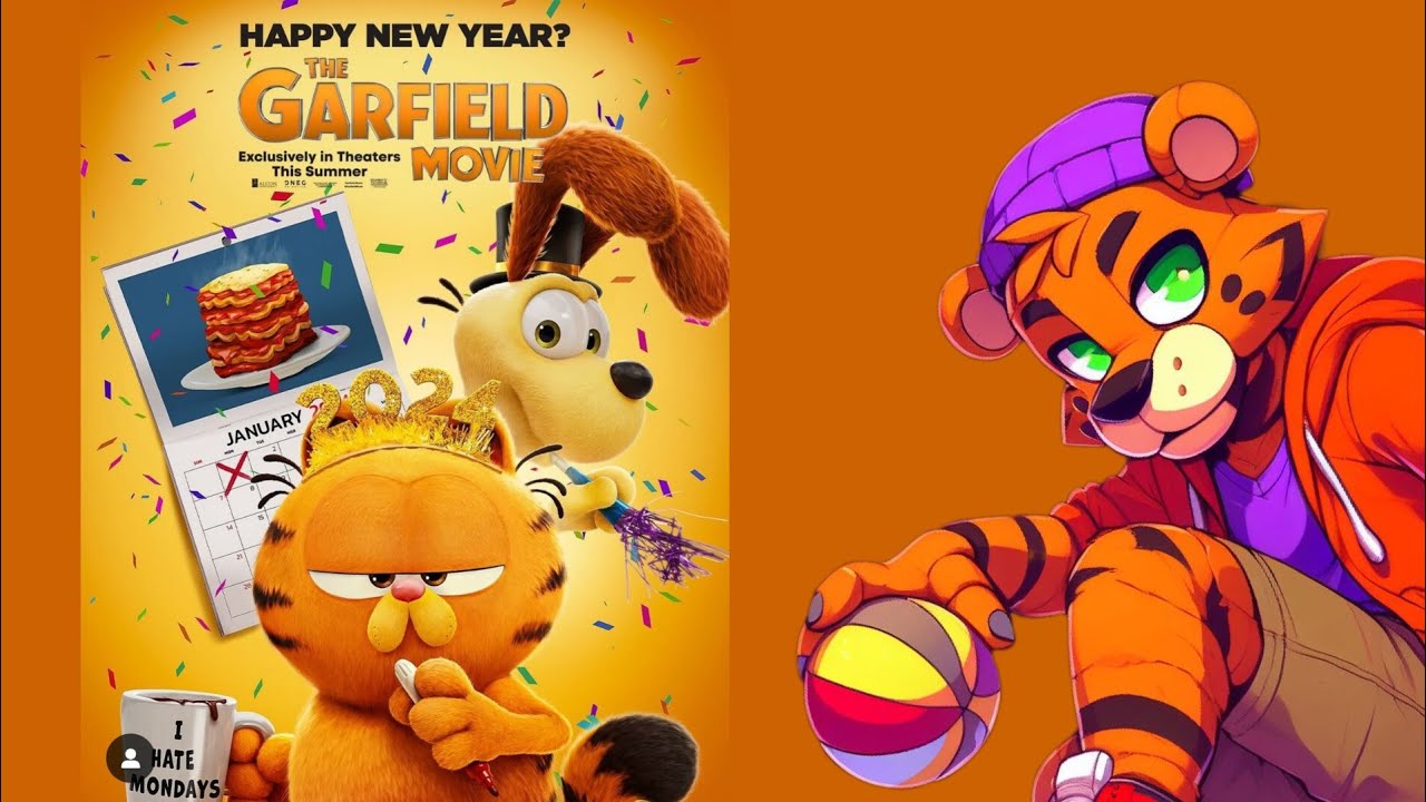 The Garfield Movie Happy New Year Poster 2024 - YouTube