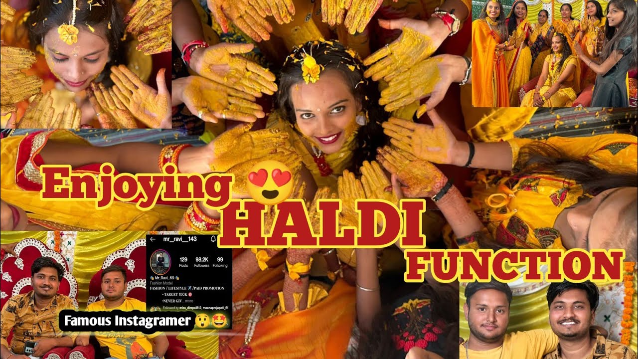 Enjoying Haldi Function in Wedding 😅||Wedding VLOG - YouTube