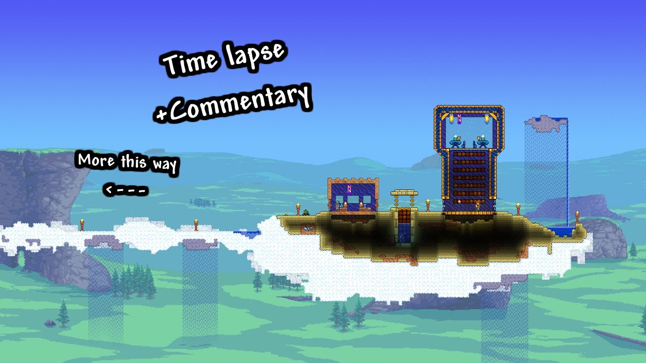 Floating Desert Island - Terraria Build Timelapse Commentary - YouTube