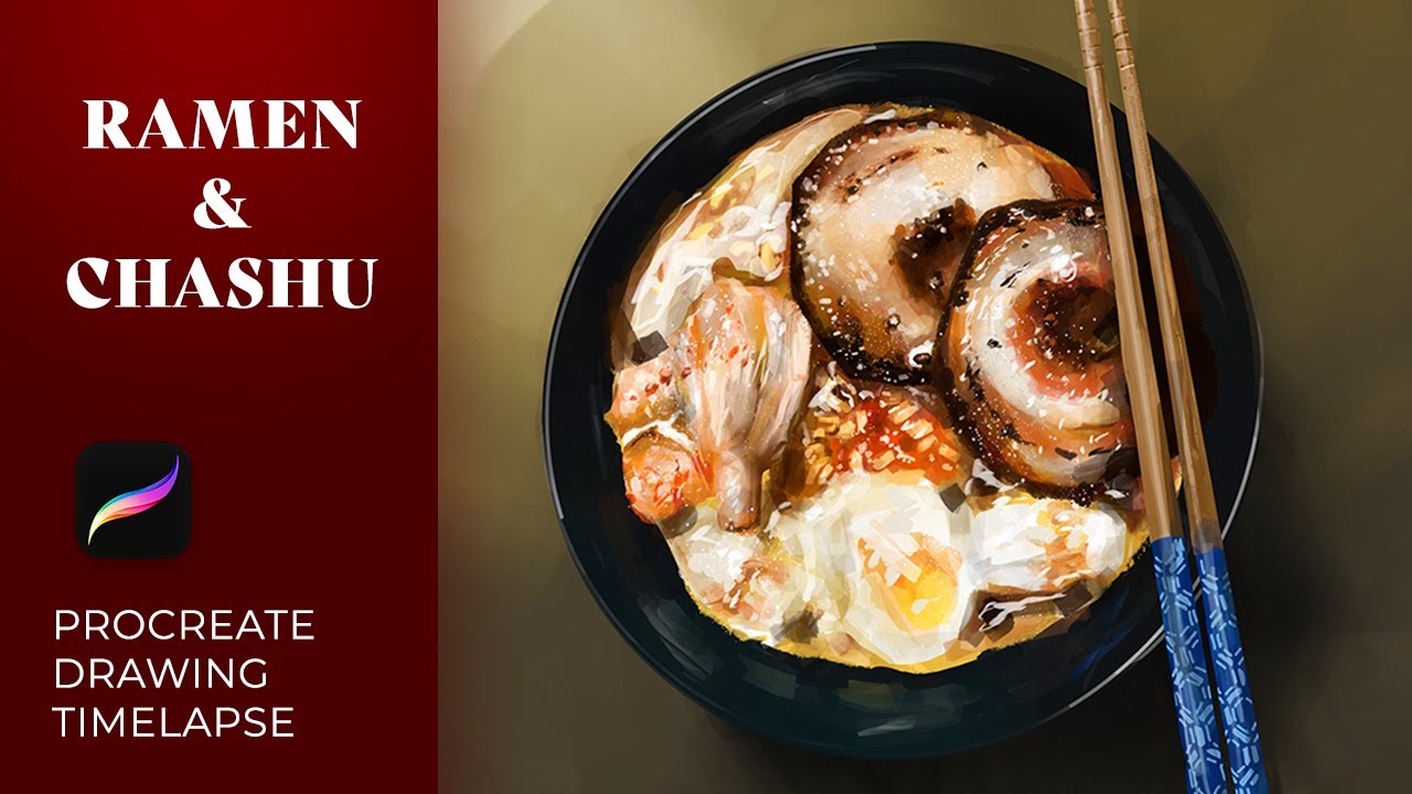 Ramen & Chashu - iPad Procreate Digital Drawing - YouTube