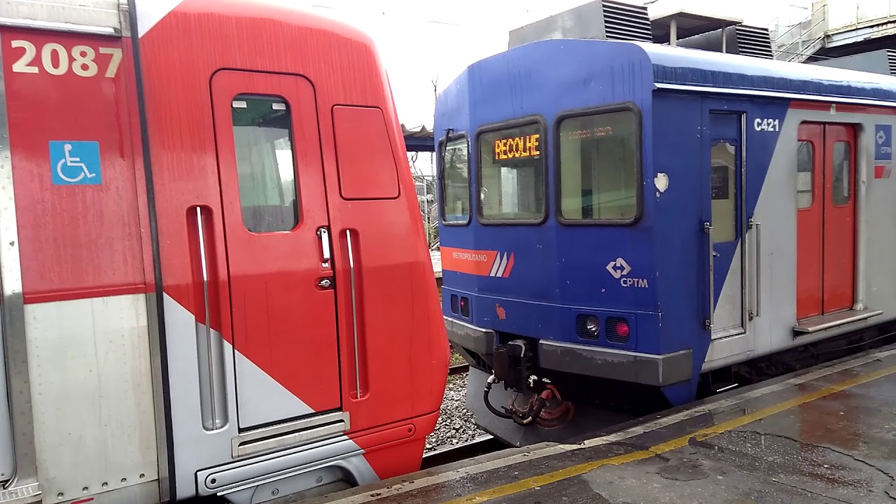 Trens da Linha 12 -Safira estacionados na estação Eng Manoel Feio - YouTube