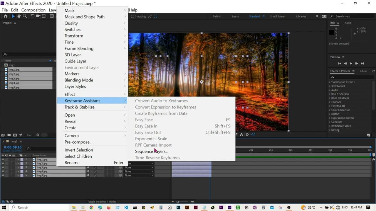 Sequence Layers in After Effects - YouTube