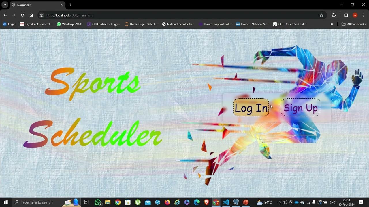 Sport Scheduler using Node js , express js , posteger sql - YouTube