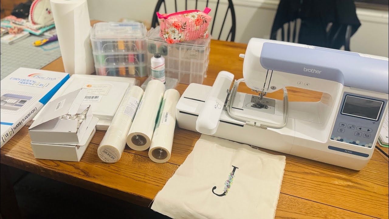What I purchased along with my new Brother PE900 Embroidery Machine ...