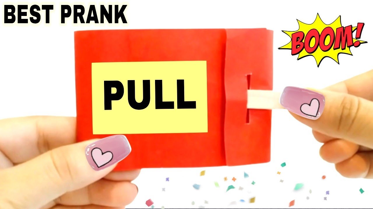 Pull me Craft || Best prank toy || April fool Special Paper Jumping toy ...