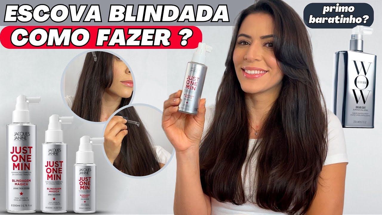 TESTEI A TÉCNICA DO CABELO BLINDADO - BLINDAGEM MÁGICA JUST ONE MIN ...