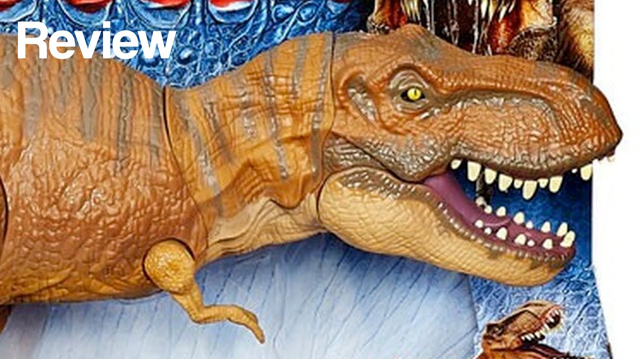 JURASSIC WORLD Stomp & Strike Tyrannosaurus Rex Figure Review - YouTube