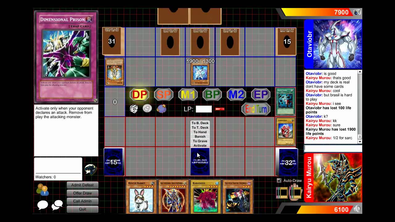 Yu-Gi-Oh Dueling Network Match Twilight Rescue Rabbit vs Masked Heroes ...