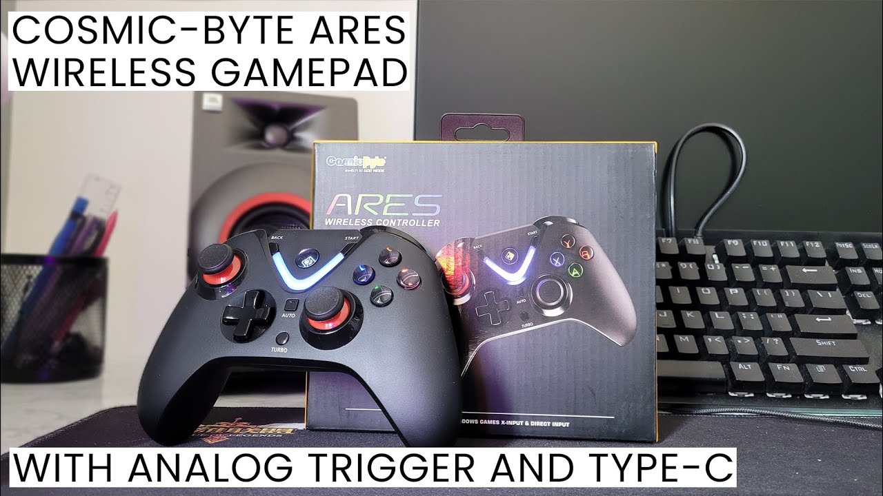 Cosmic Byte ARES Wireless Gamepad Unboxing and Review - YouTube