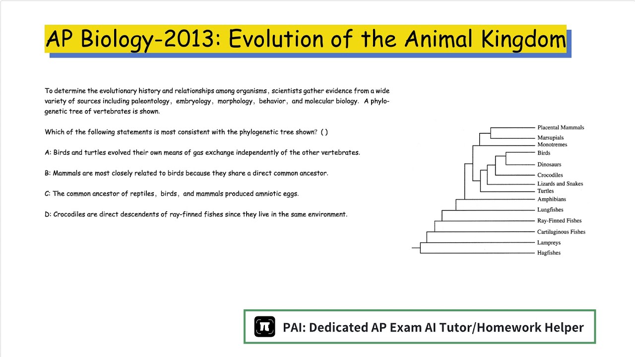 2013 AP Biology: Evolution of the Animal Kingdom: The Evolution of Life ...