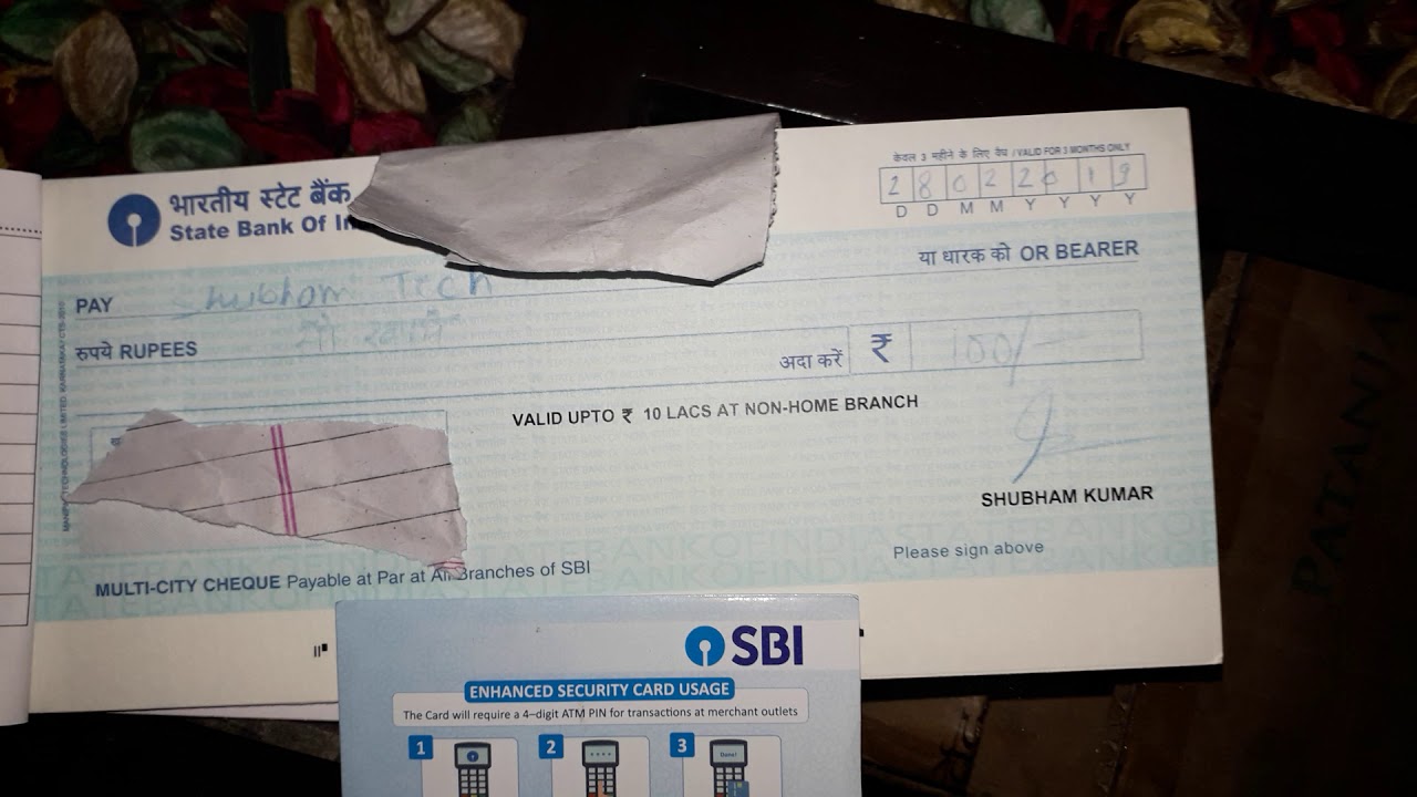 चेक कैसे भरे | How To Fill Cheque | SBI bank ka cheque kaise bhare ...