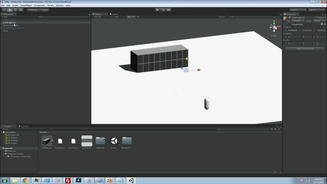 Destructible Objects - Tutorial for Unity 3d and Blender - Episode 4 - YouTube