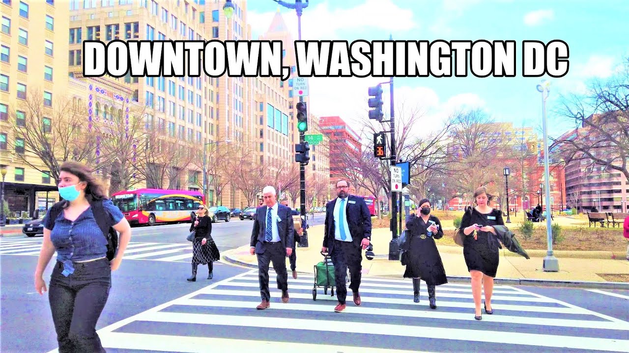 Downtown Washington DC at Mcpherson Square - Walking Tour [4k] - YouTube