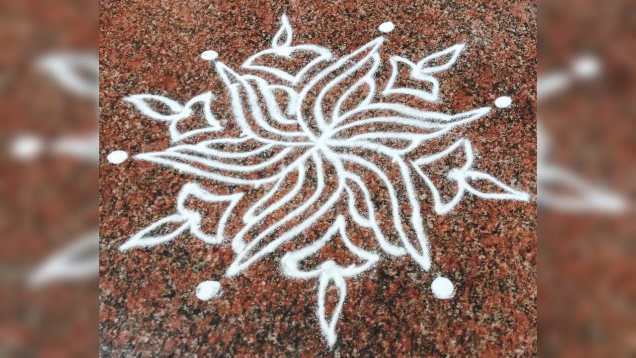 5-3 dot simple rangoli design, easy rangoli design Deepa rangoli design ...