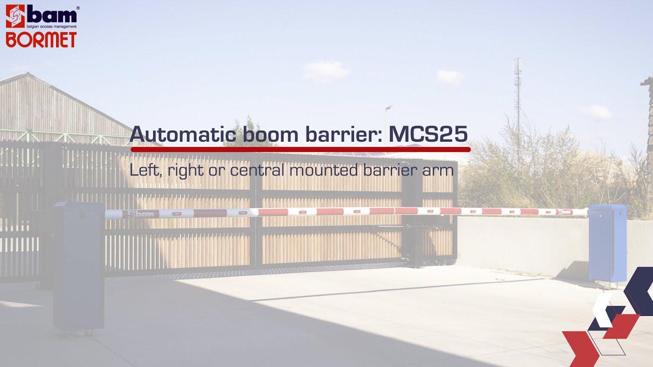 Automatic boom barrier: MCS25 | Bam®Bormet - YouTube