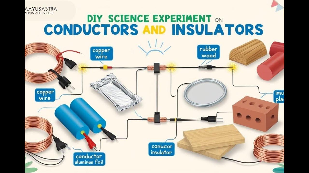 Conductor & Insulator DIY Experiment for Children | Simple Science projects for Kids ...