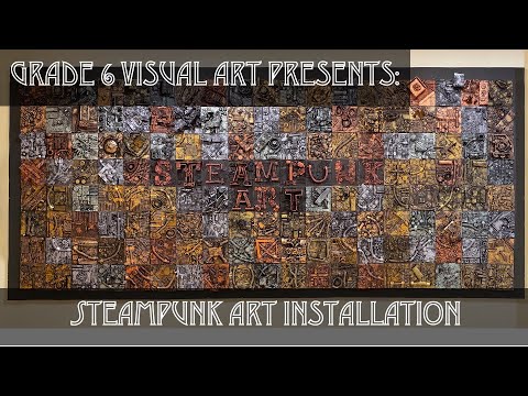 Steampunk Art || 2D Relief Installation Art || School Visual Art ...